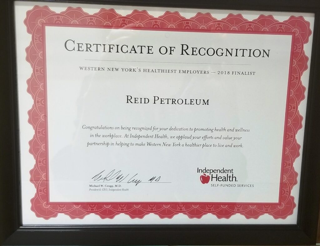 Reid Companies Recognized As One Of WNY's Healthiest Employers ...